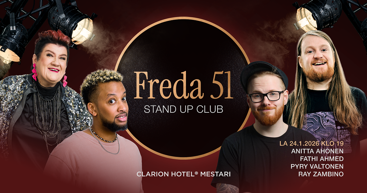 Freda 51 Stand Up Club: 24.1. ... - Helsinki 24.01.2026 klo 19:00