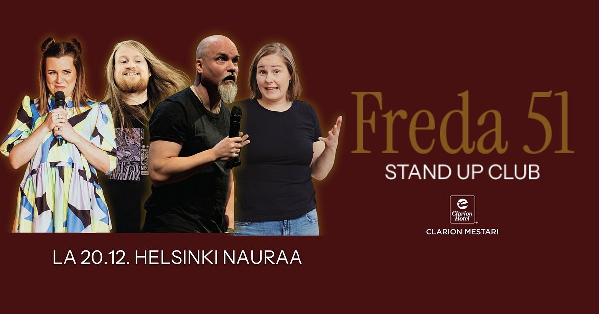 Freda 51 Stand Up Club: Ray Za... - Helsinki 20.12.2025 klo 19:00
